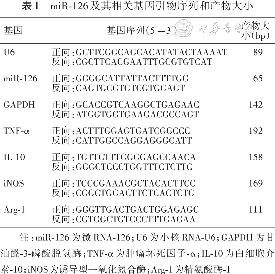 微RNA-126对牙龈卟啉单胞菌脂多糖刺激下人巨噬细胞极化的调节作用